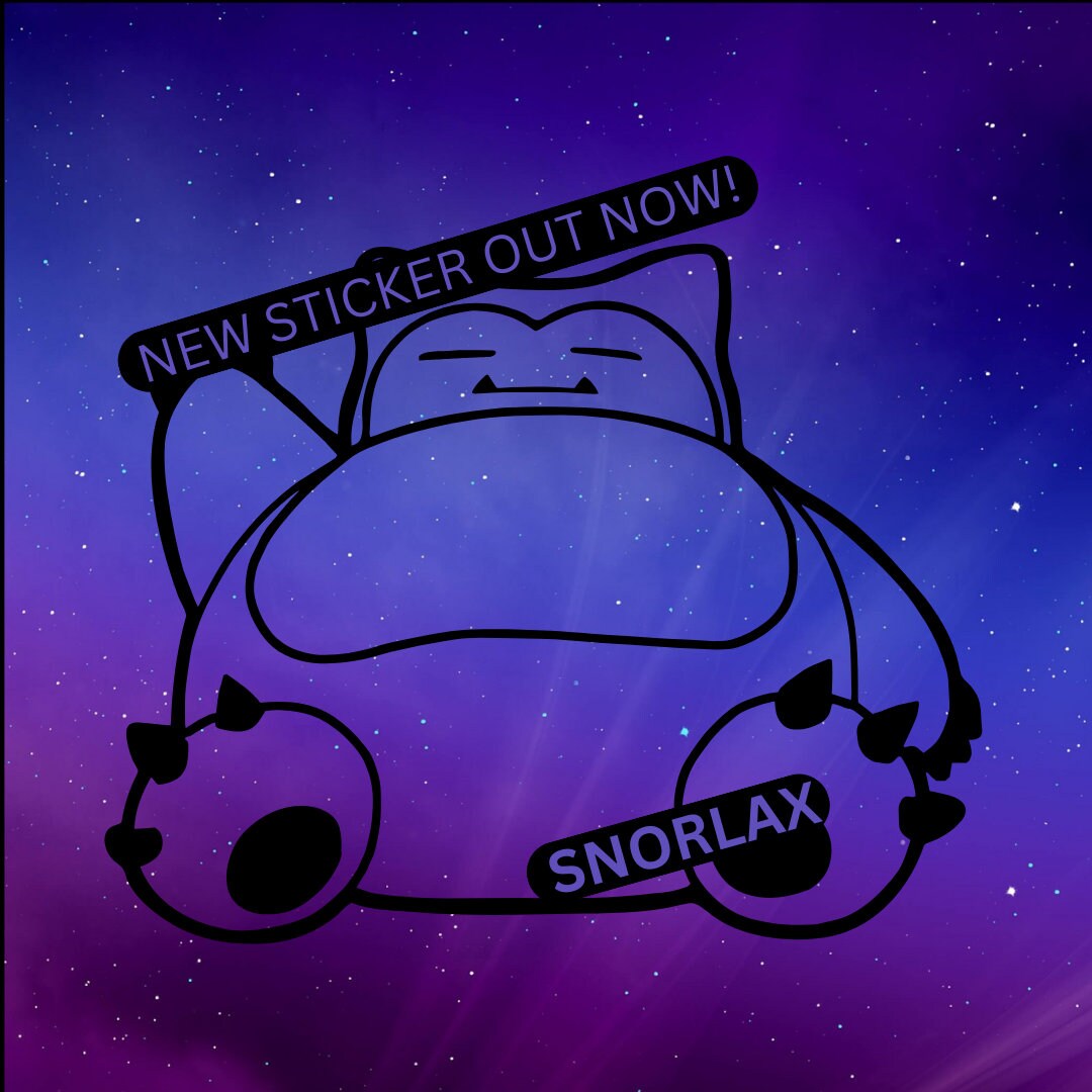 Pokemon - Snorlax Vinyl Decal Sticker - Etsy