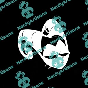 Hazbin Hotel Inspired - Lute Mask Vinyl Decal Sticker - Etsy