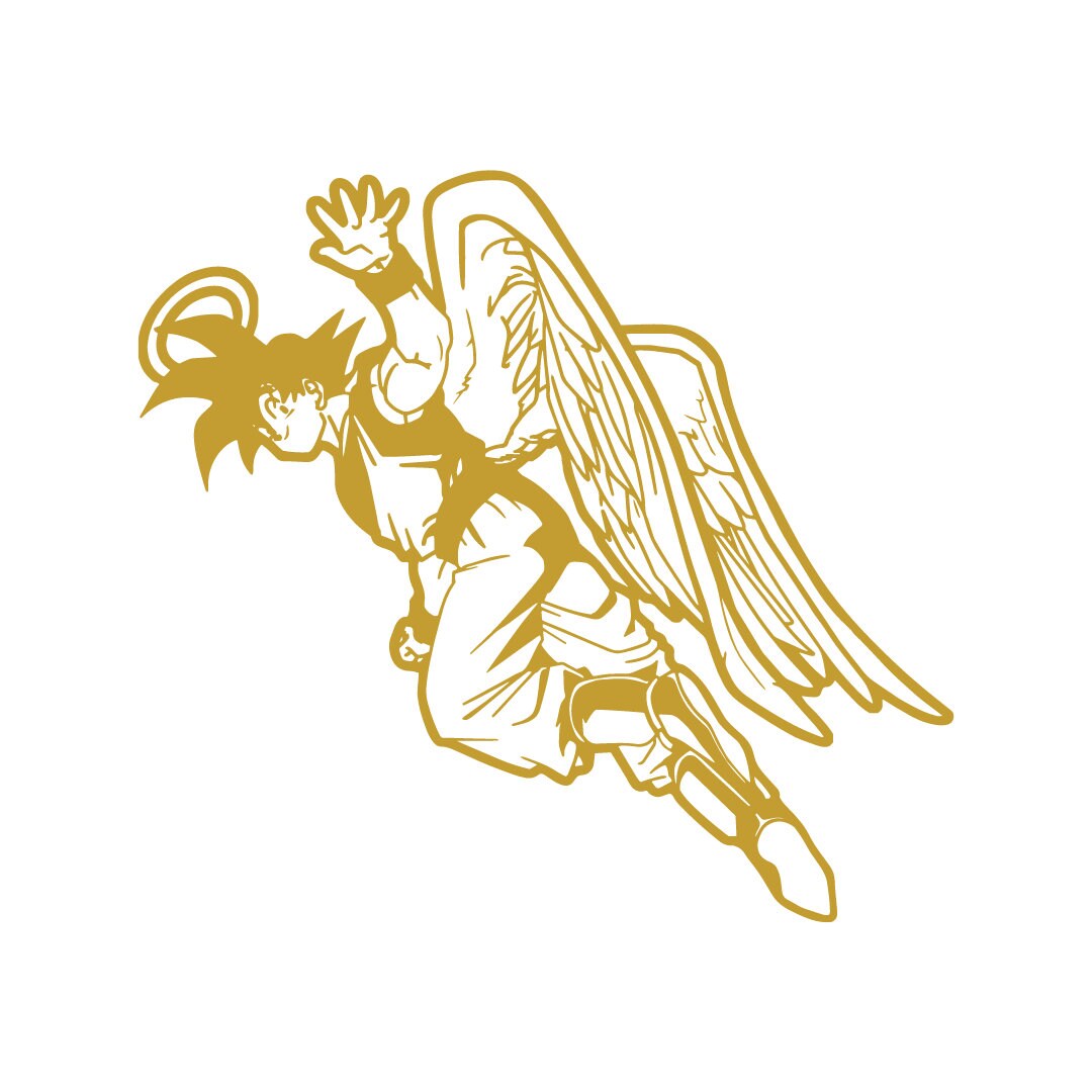 Dragon Ball Inspired Angel Goku Vinyl Decal Sticker - Etsy