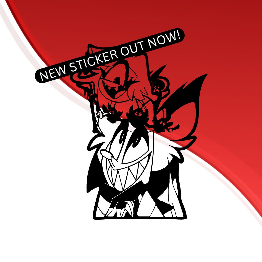 Hazbin Hotel Inspired Alaster and Nifty Vinyl Decal Sticker - Etsy
