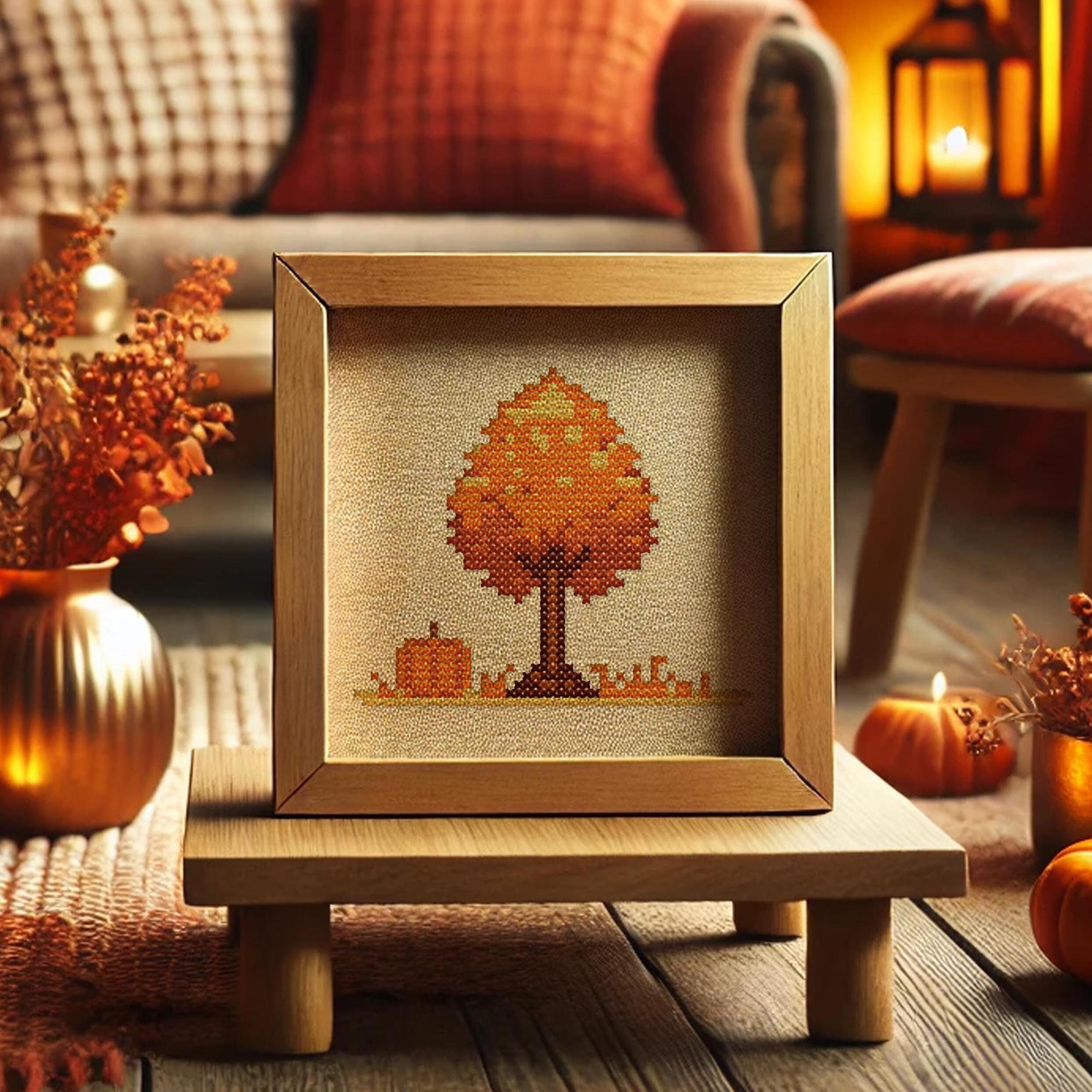 Fall Time Tree Cross-stitch Pattern - Etsy