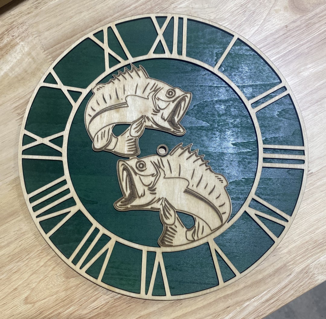 Bass Fishing Clock - Etsy
