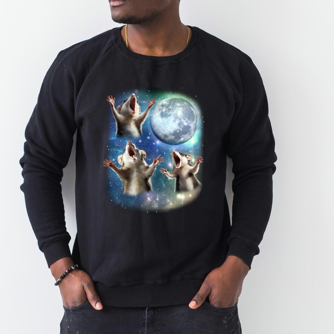 Opossum Shirt Possum Shirt Three Possums Howling at Moon Opossum Lover ...