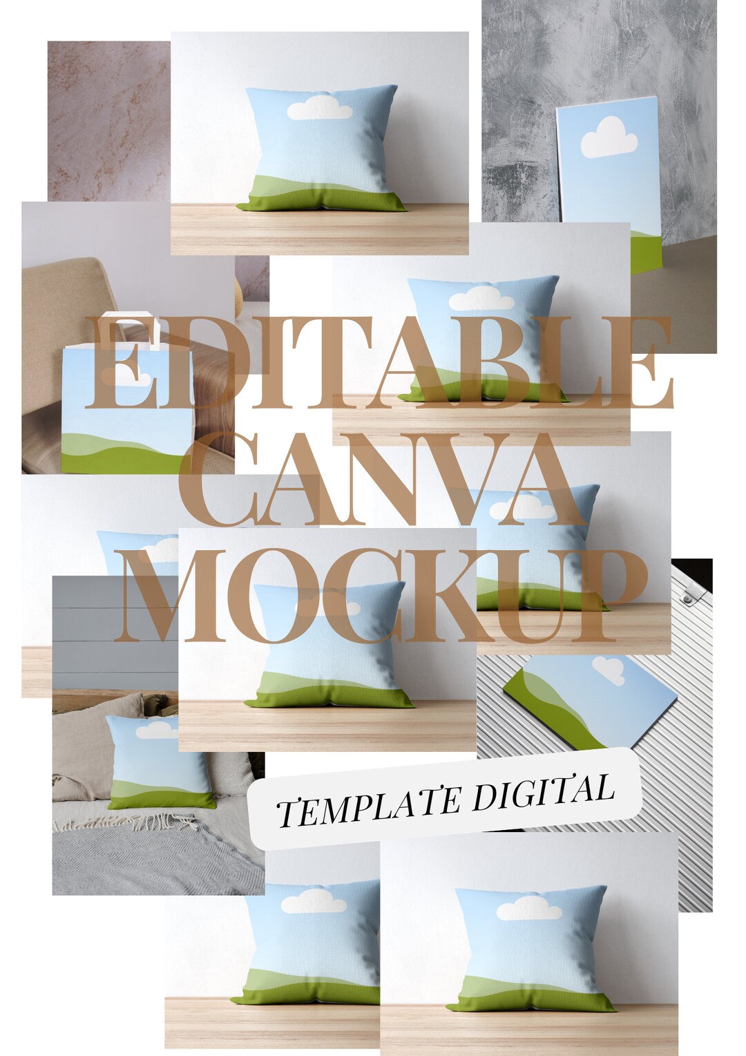 20 Editable Canva Mockup Template Bundle, Etsy Mockup Template, Mockup ...