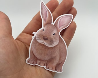 Blue Tort Bunny Sticker Cute Orange Blue Vinyl Lynx Rabbit Sticker ...