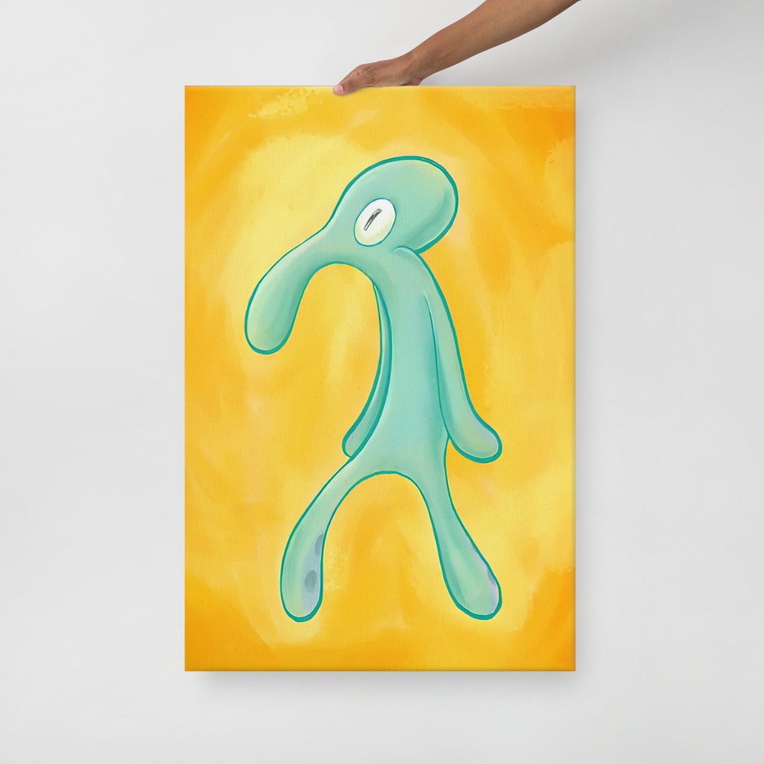 Squidward Wall Art / Canvas / Spongebob / Cute / Art Print / - Etsy
