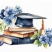 Graduation Watercolor Clipart Set, 14 Graduate PNG With Transparent ...