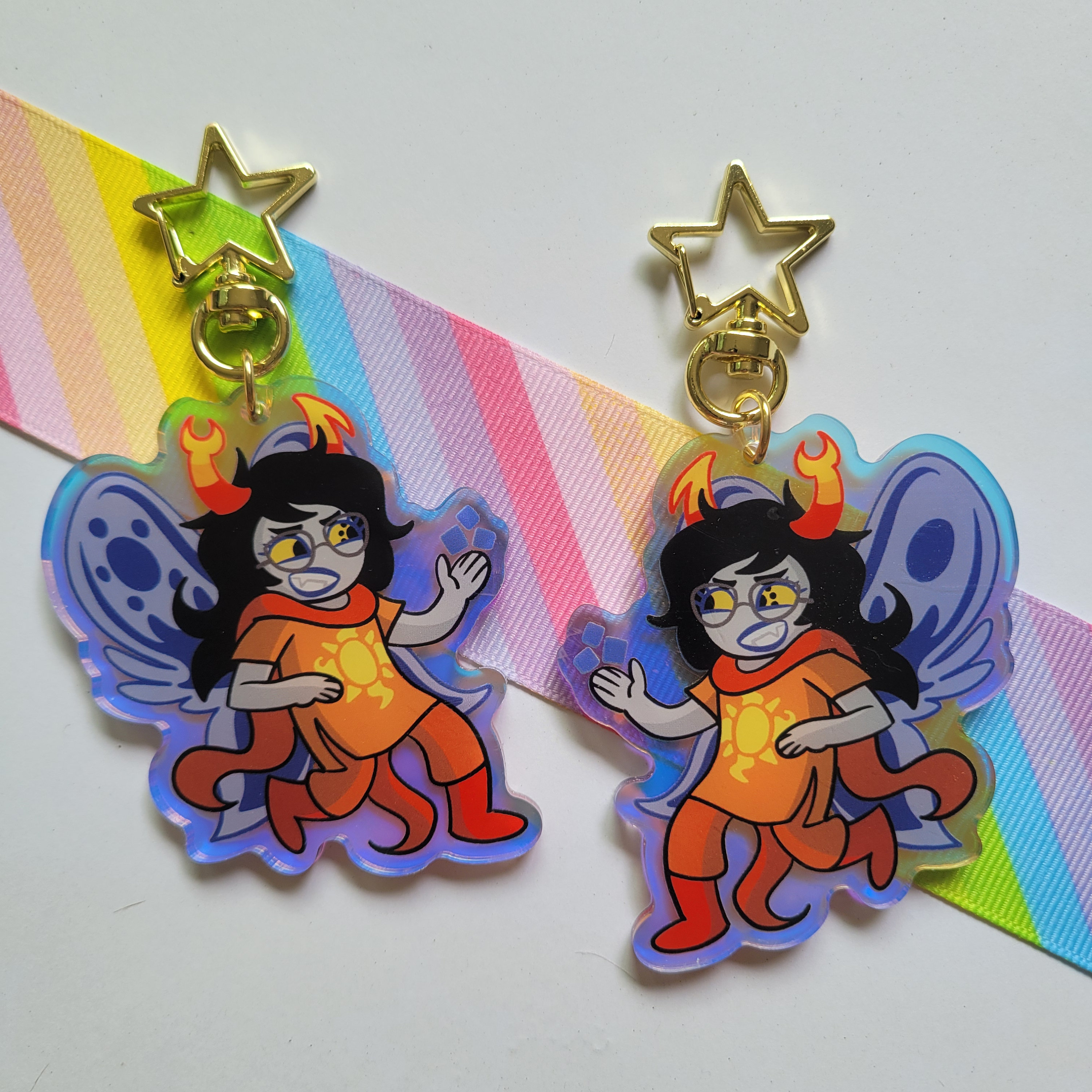 Homestuck Trolls Rainbow Keychains Coolbloods - Etsy