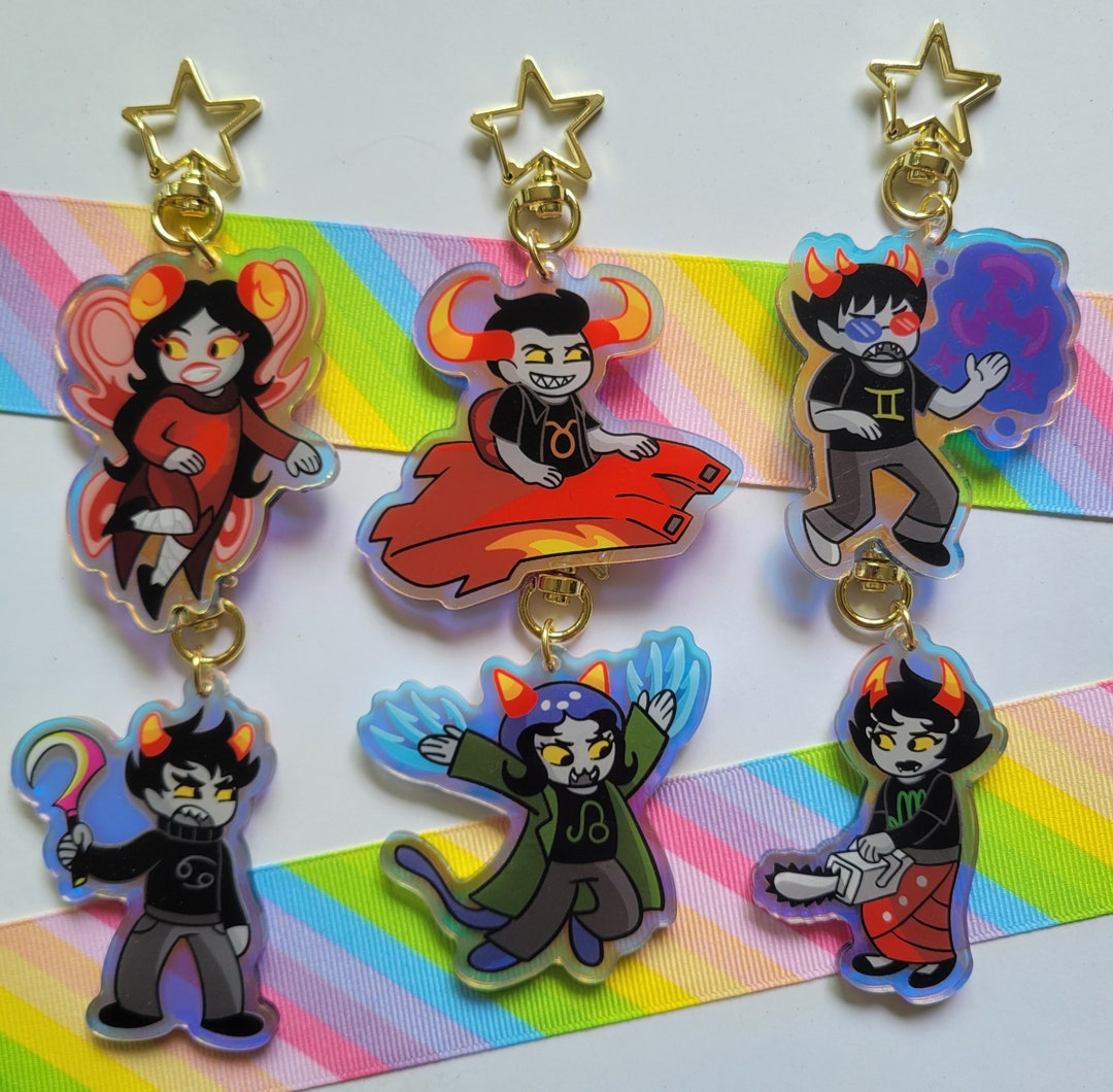 Homestuck Trolls Rainbow Keychains - Warmbloods - Etsy