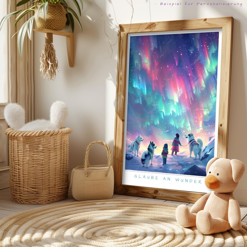 Northern Lights Children's Poster Colorful Poster Polar Lights ...