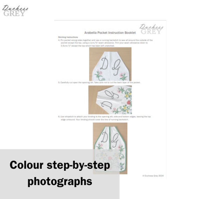 Historical Tie on Pocket Pattern - Arabella Pocket - 18thc - PDF A4 ...