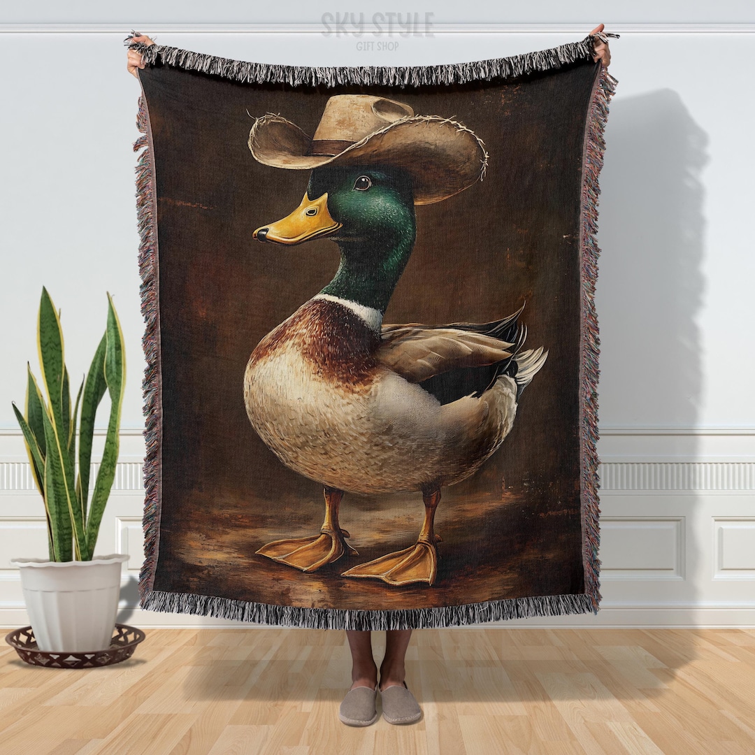 Mallard Duck Woven Blanket Perfect Gift for Duck Hunters Mallard Duck ...