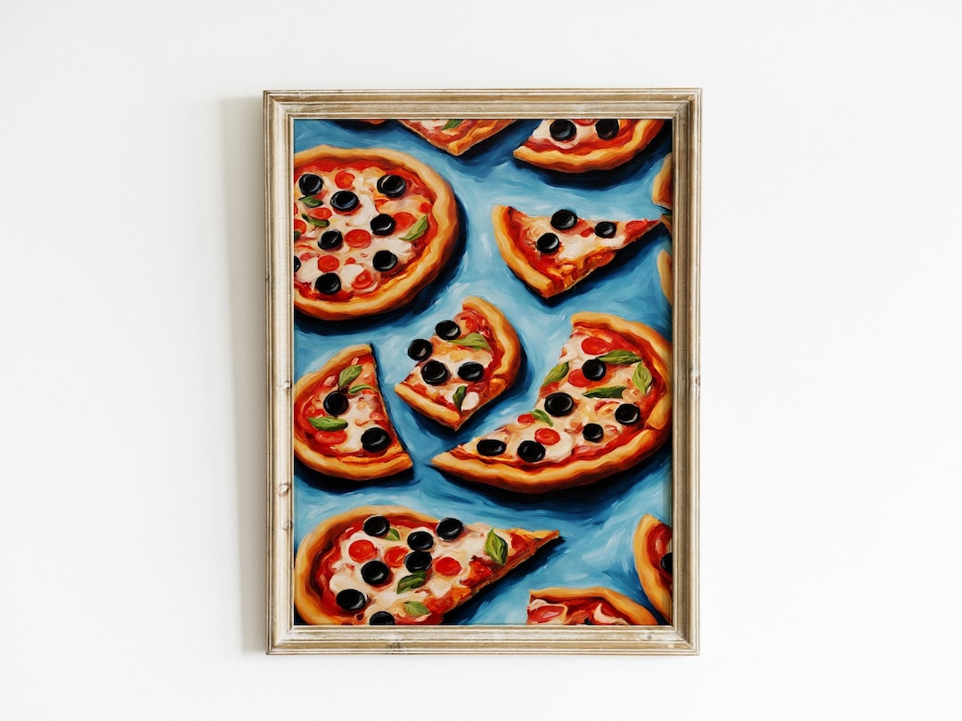 Pizza Poster, Vintage Pizza Wall Art, Italian Food Poster, Pizza ...