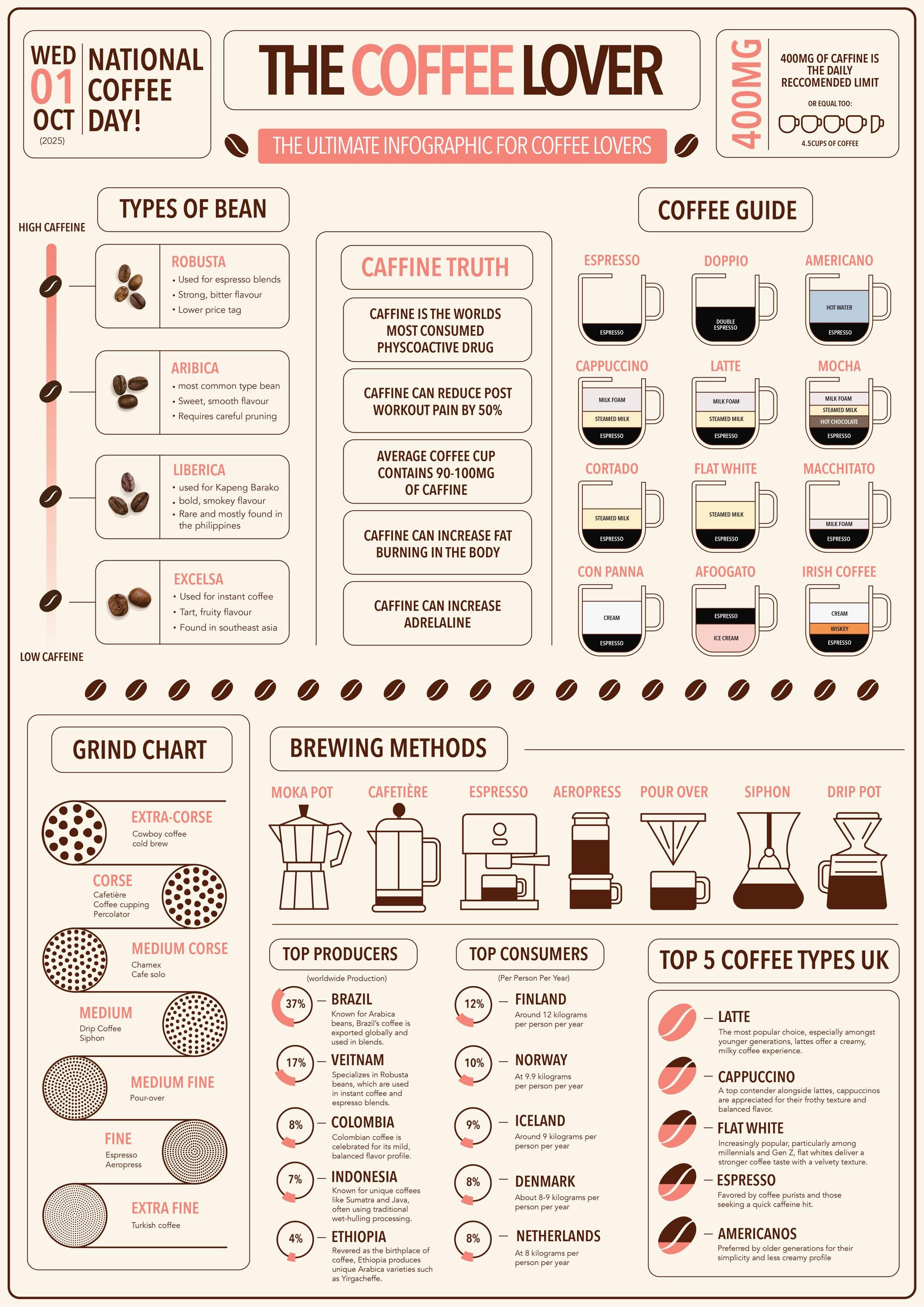 Coffee Infographic Poster - Etsy