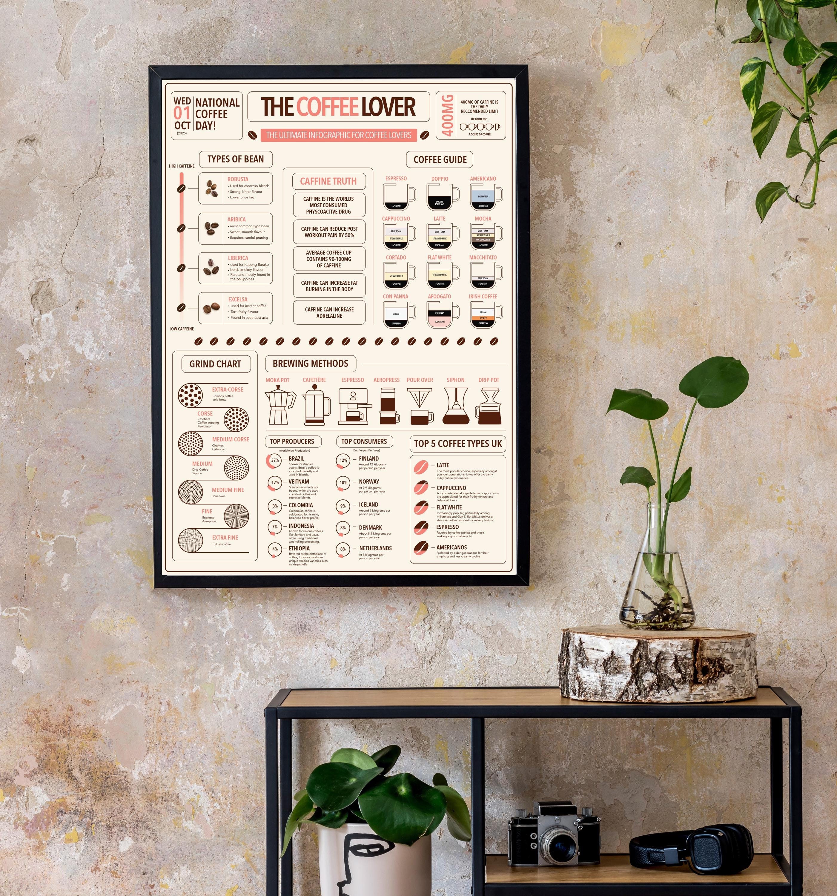 Coffee Infographic Poster - Etsy