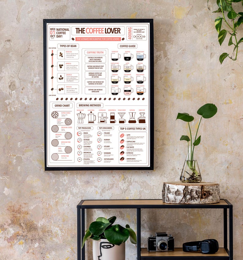 Coffee Infographic Poster - Etsy