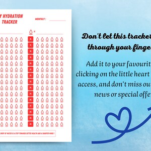 Monthly Hydration Tracker With Daily Water Consumption Tracker in PDF ...