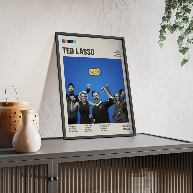 Ted Lasso TV Series Poster Poster Print, Minimalist Poster, Framed ...