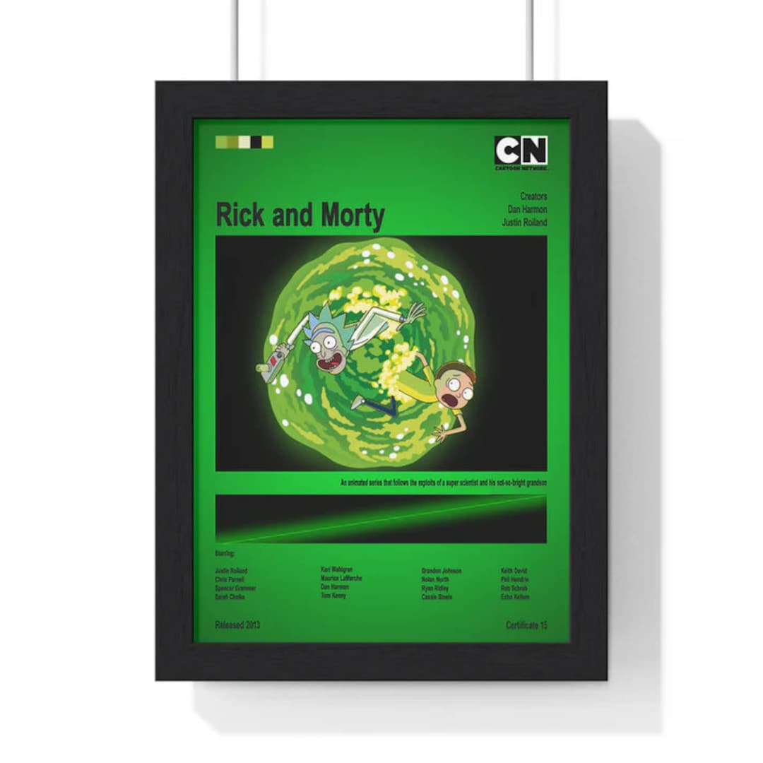 Rick and Morty TV Poster Poster Print, Minimalist Poster, Framed ...