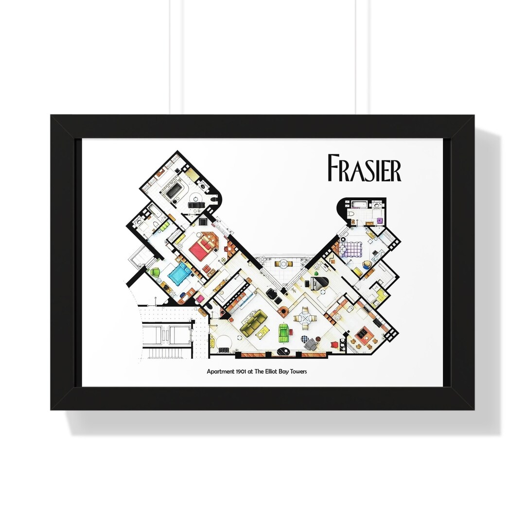 Frasier Floorplan Poster Poster Print, Minimalist Poster, Framed ...