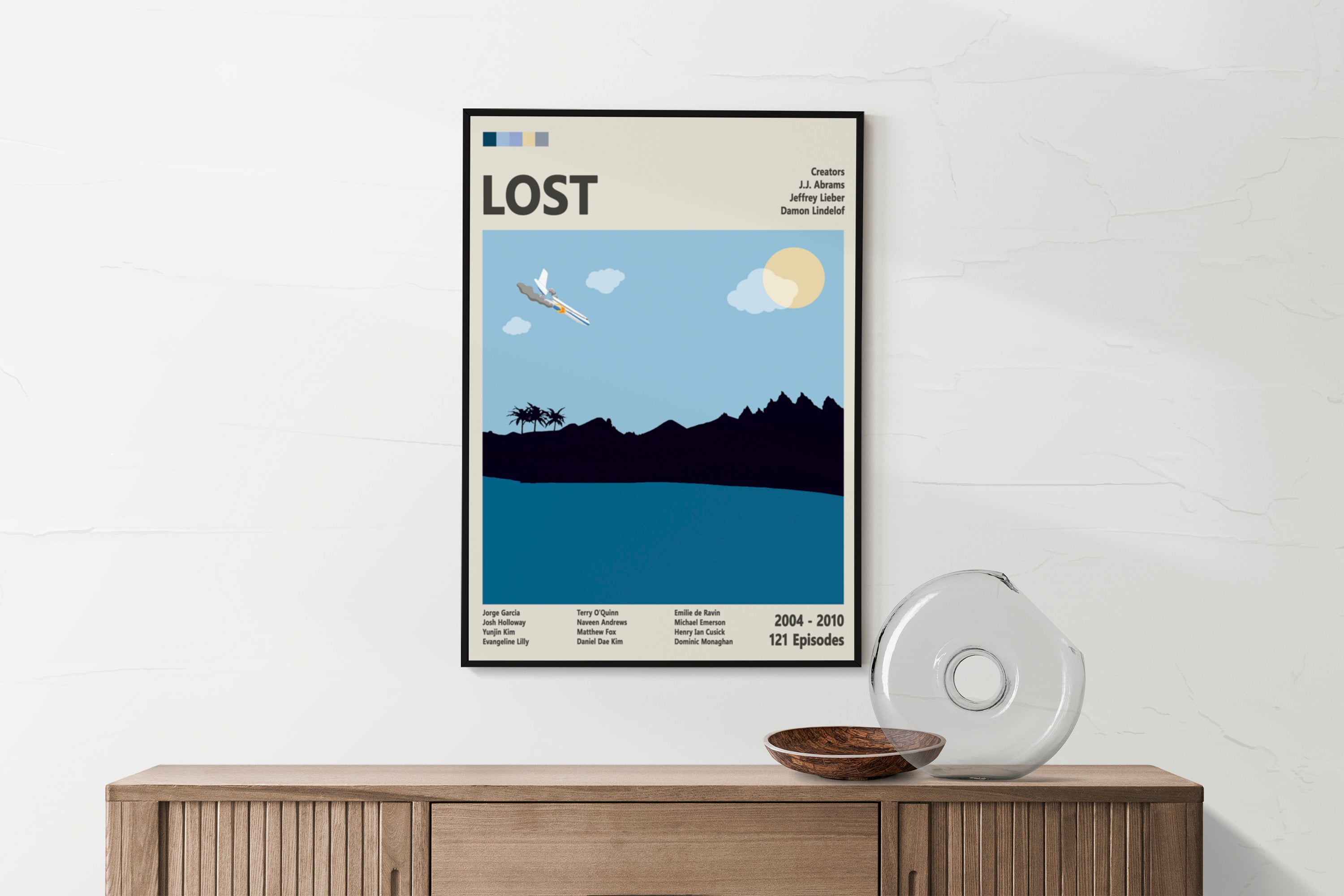 Lost TV Series Poster Poster Print, Minimalist Poster, Framed, Poster ...