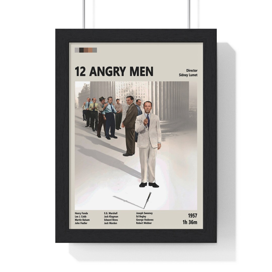 12 Angry Men Poster Iconic Drama Art Print Poster Print, Minimalist ...