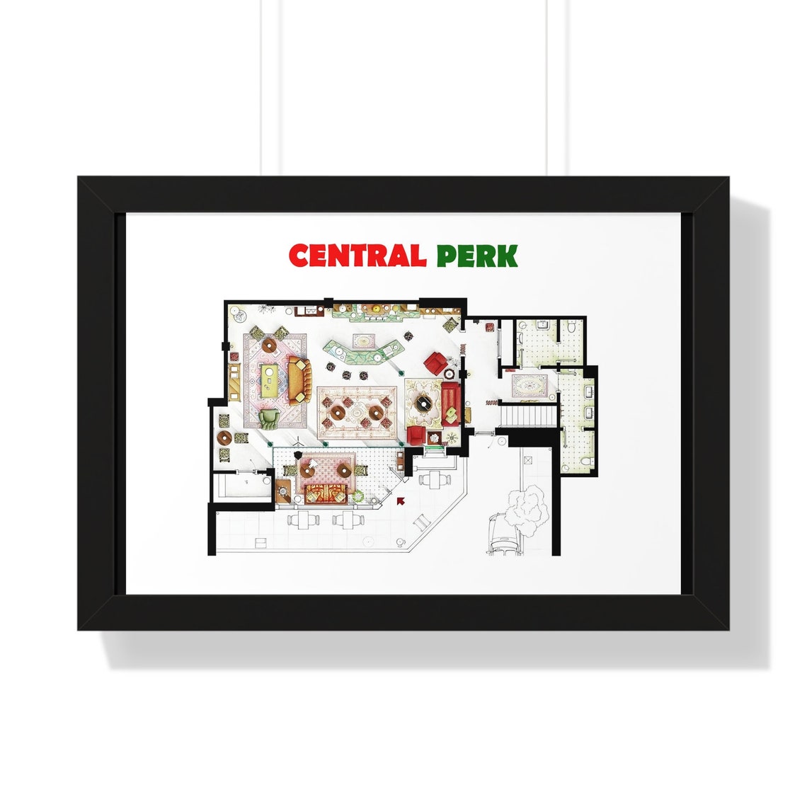 Friends Central Perk Floorplan Poster Poster Print, Minimalist Poster ...