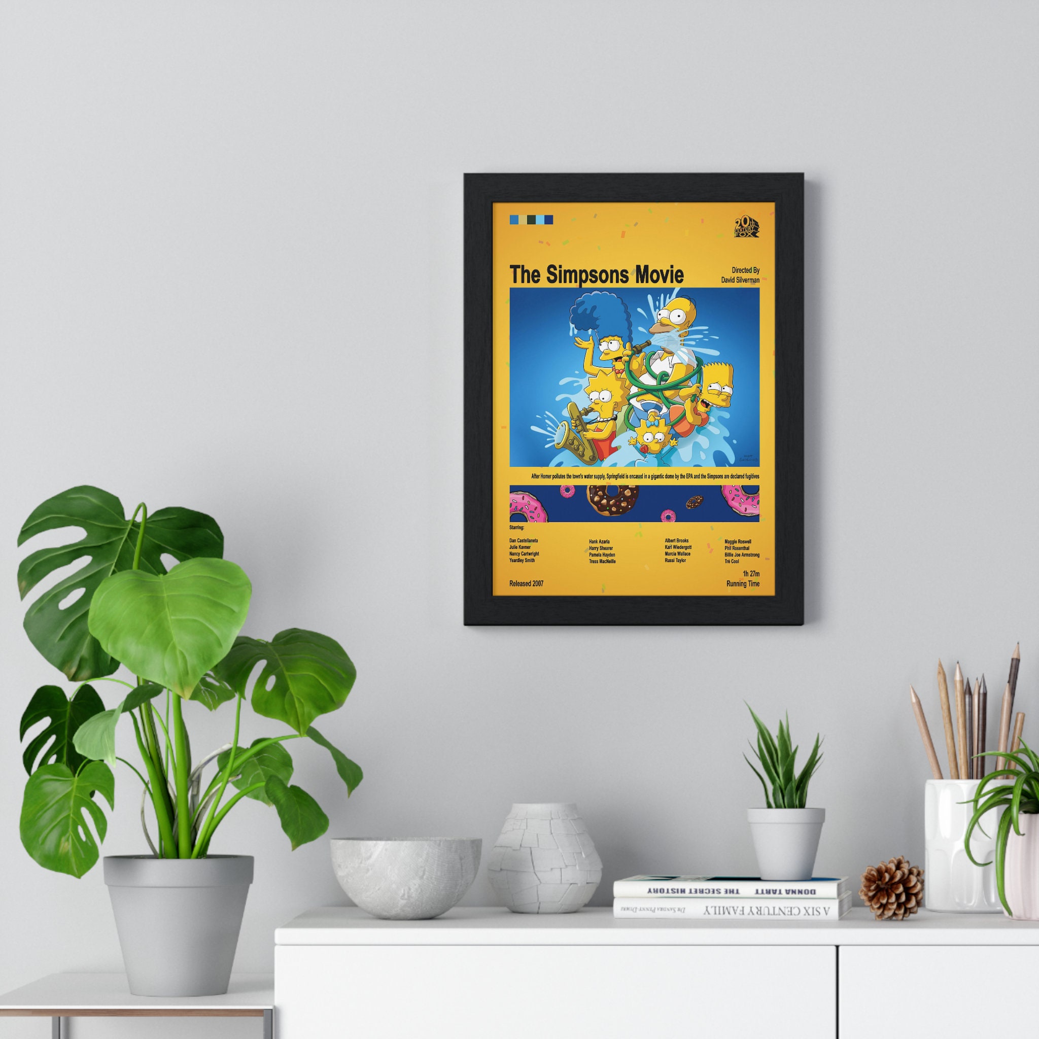 The Simpsons Movie Poster Poster Print, Minimalist Poster, Framed ...