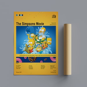 The Simpsons Movie Poster Poster Print, Minimalist Poster, Framed ...