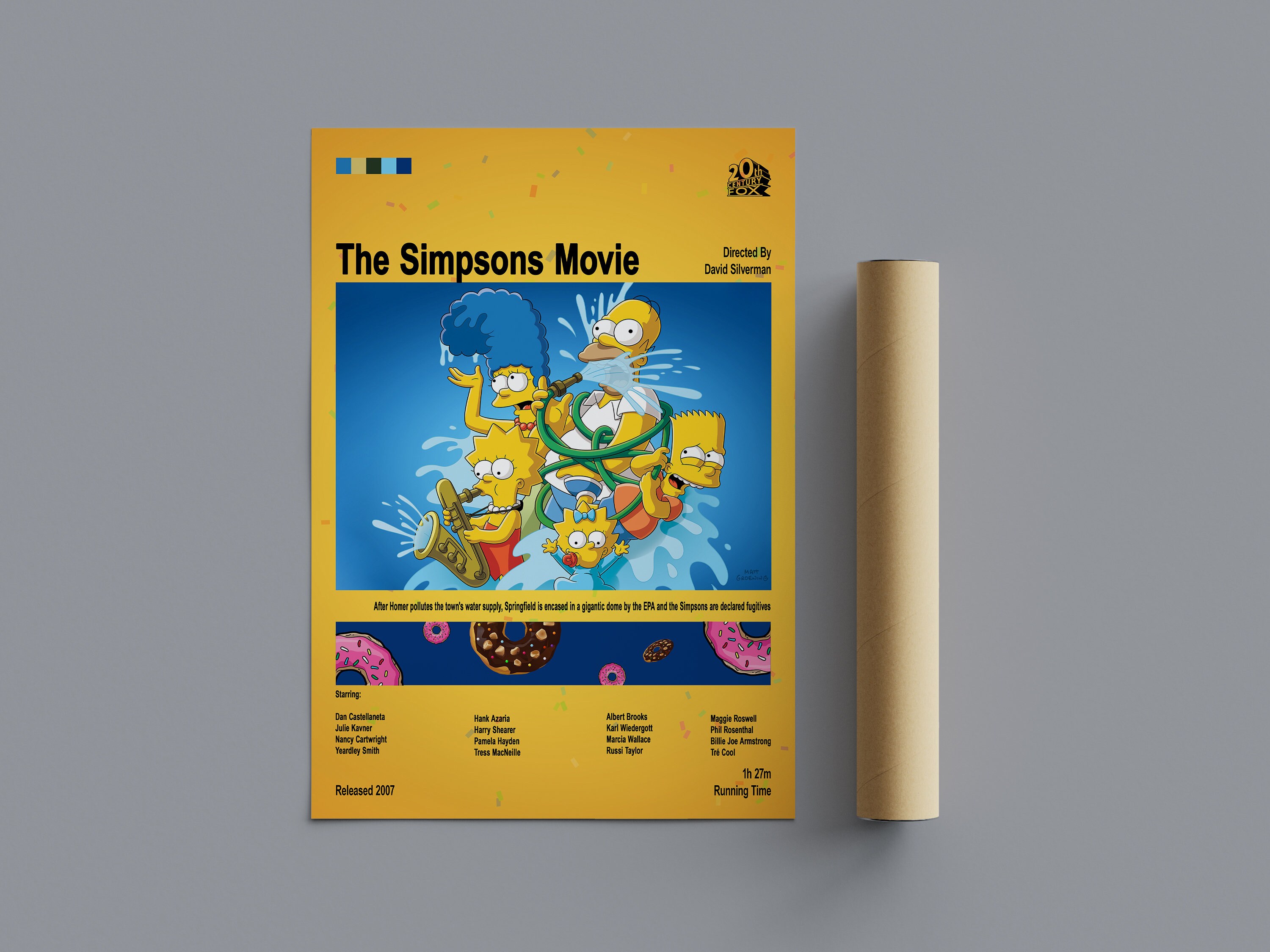 The Simpsons Movie Poster Poster Print, Minimalist Poster, Framed ...