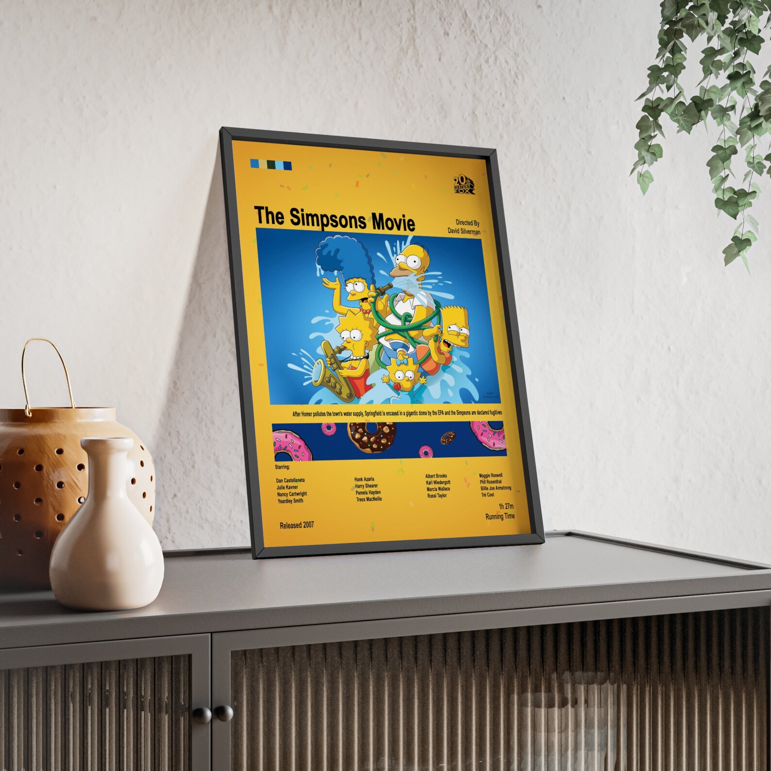 The Simpsons Movie Poster Poster Print, Minimalist Poster, Framed ...