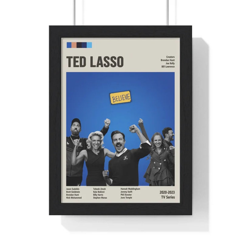 Ted Lasso TV Series Poster Poster Print, Minimalist Poster, Framed ...