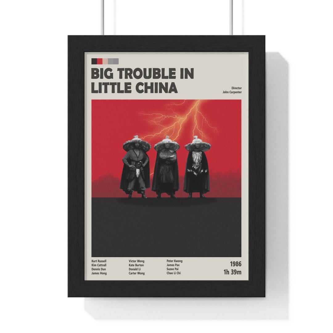 Big Trouble in Little China Movie Poster 80s Action-adventure Classic ...