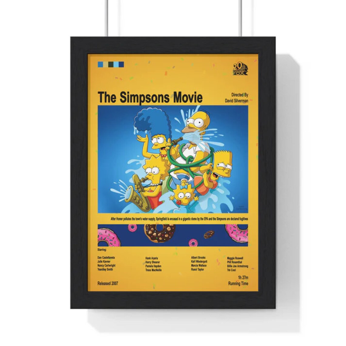The Simpsons Movie Poster Poster Print, Minimalist Poster, Framed ...