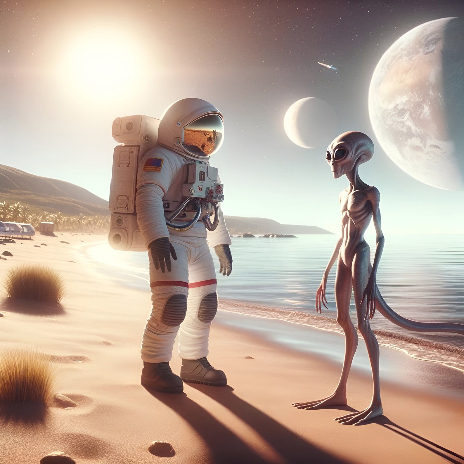 Astronaut Meets Friendly Alien - Etsy