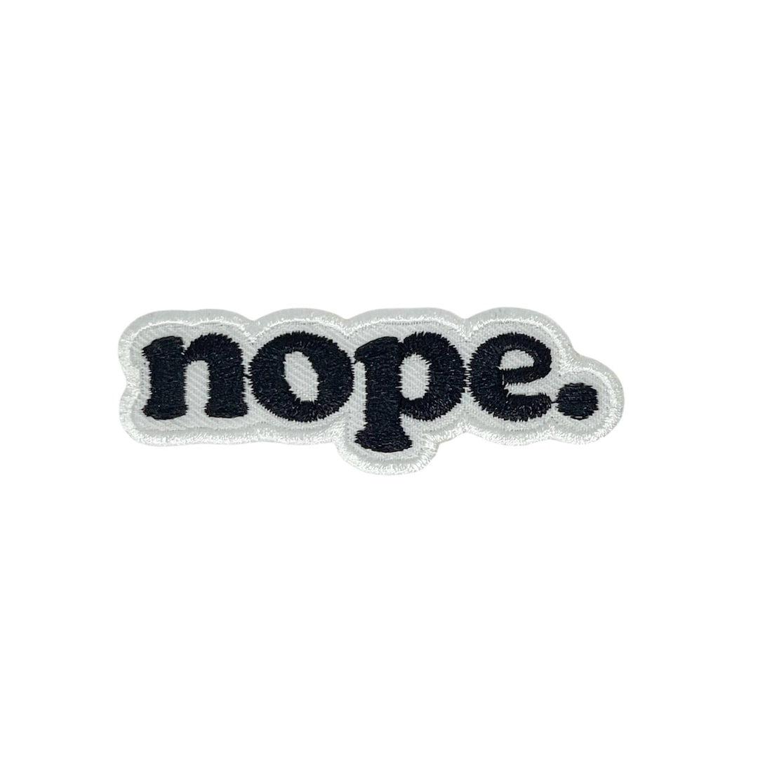 NH Nope Iron on Patches - Embroidery Applique Patches for Decoration - Etsy