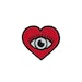 NH Eye Heart Iron on Patches - Embroidery Applique Patches for ...