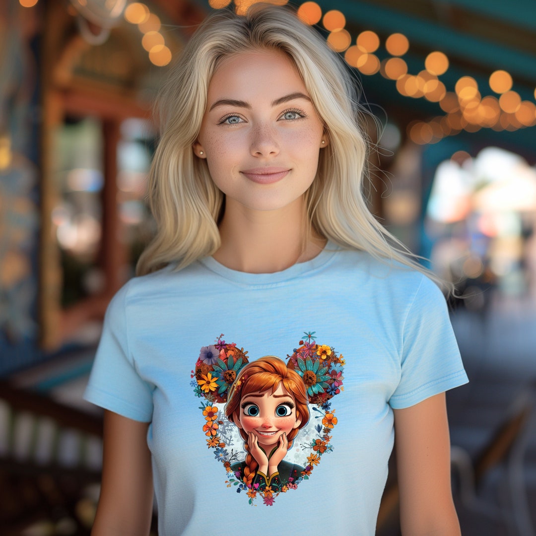 Princess Anna Flower Mousehead Shirt, Cute Frozen Anna Shirt ...