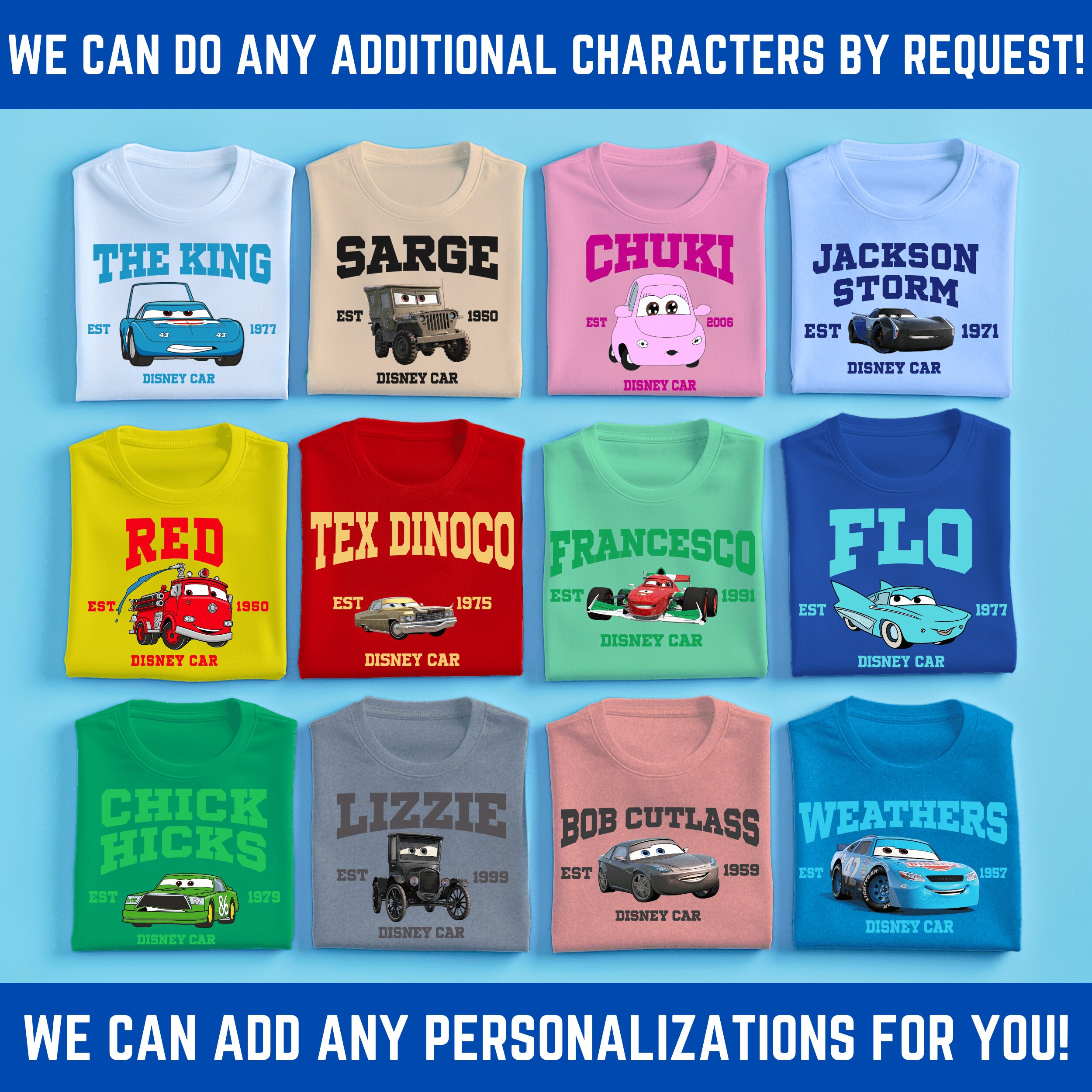 Cars Varsity Shirts, Lightning Mcqueen and All Characters, Cars ...