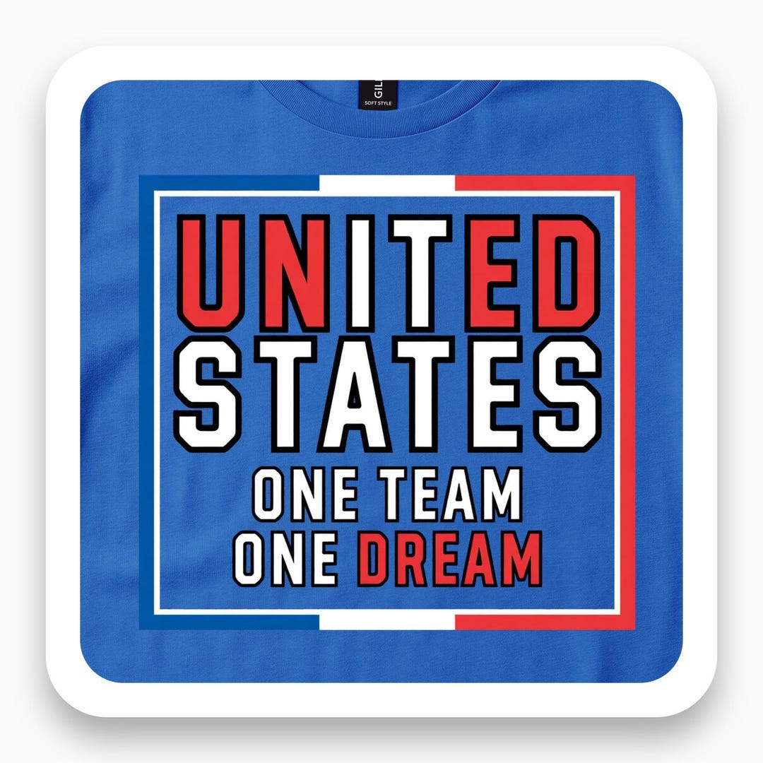 United States Shirt, One Team One Dream Tee, Patriotic Pride Gift, Bold ...