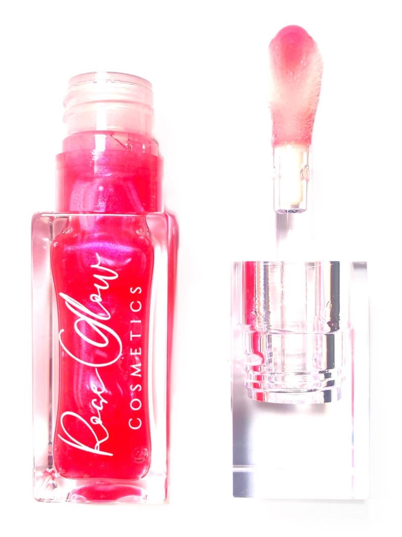 Pink Lip Gloss Trio: Vegan Organic Coconut Oil, Marshmallow, Cotton ...