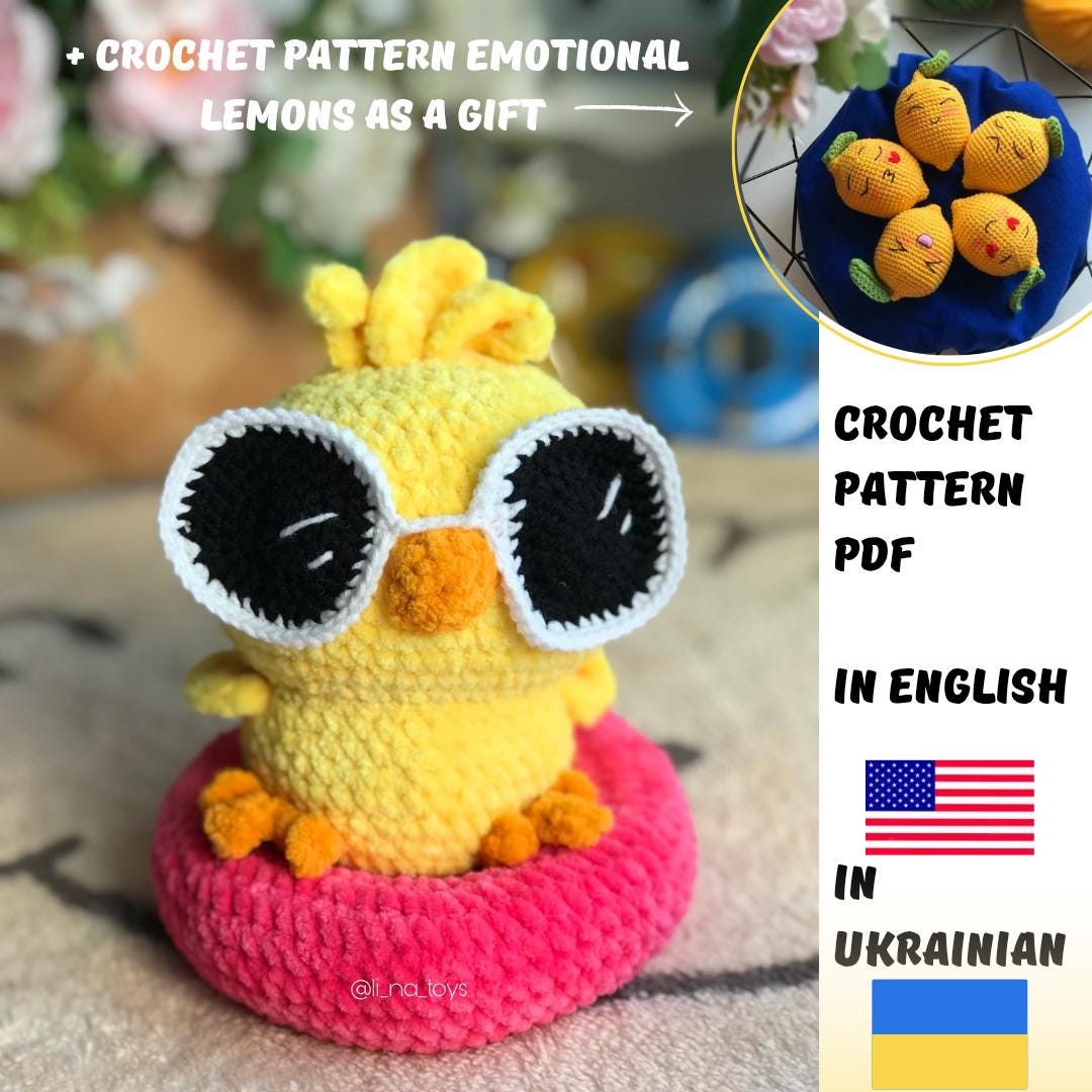 Chicken Plush Toy, Chicken Plush Pattern, Easter Chicken Toy, Amigurumi ...