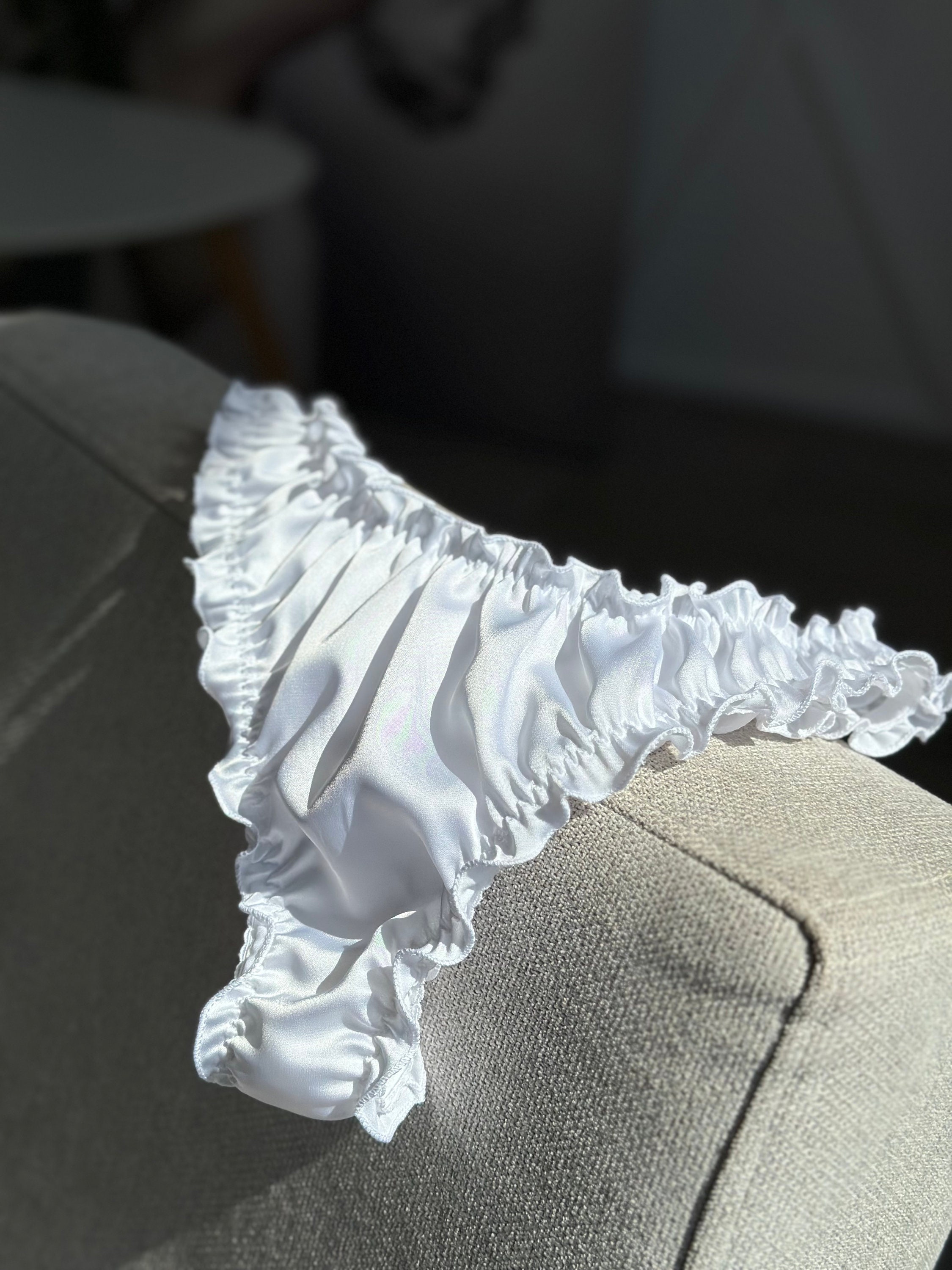 Satin Pajamas, Ruffle Satin Silk Sissy Panties Top and Shorts, Daughter ...