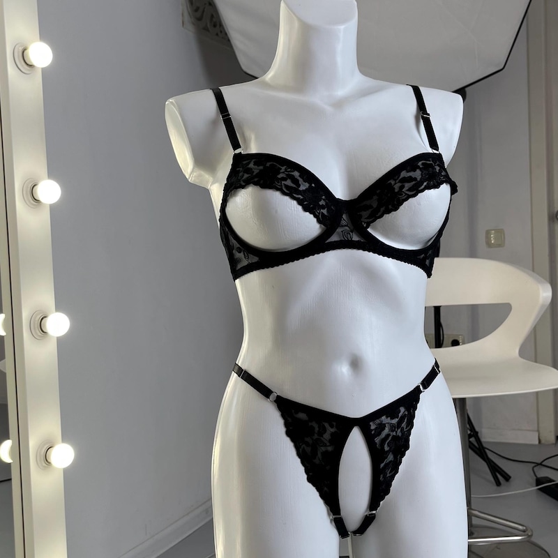 Open Crotch Lingerie Etsy
