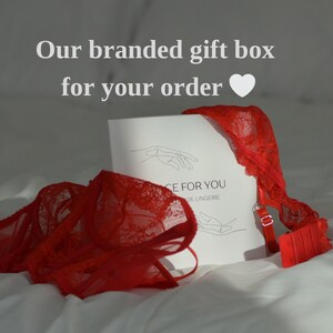 Chocolate Brown Lace Lingerie Set With Interesting Handmade Top Bra and ...