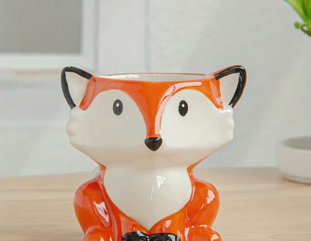 Fox Flower Pot - Etsy