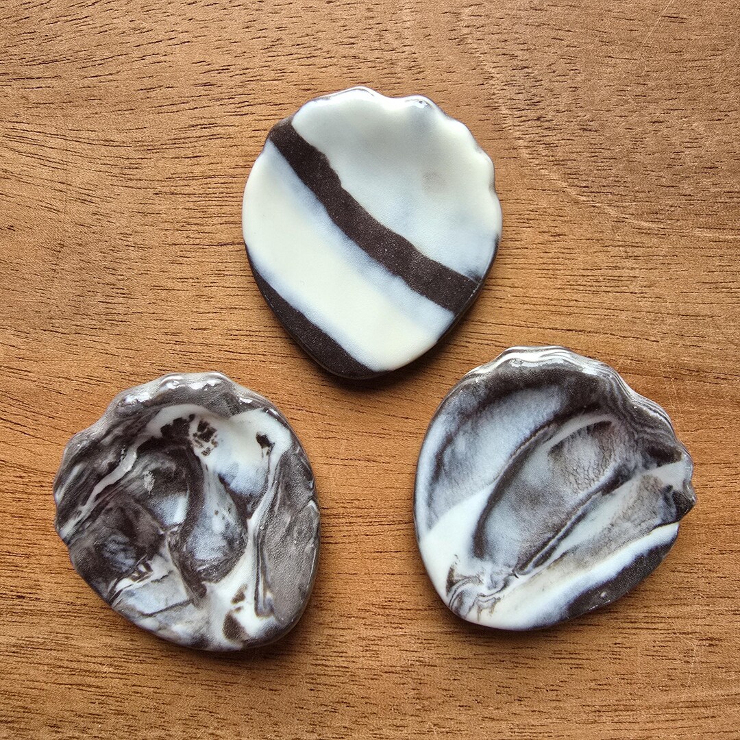 Recycled Porcelain Worry Stone - Stress Relief Stone - Medium Size ...