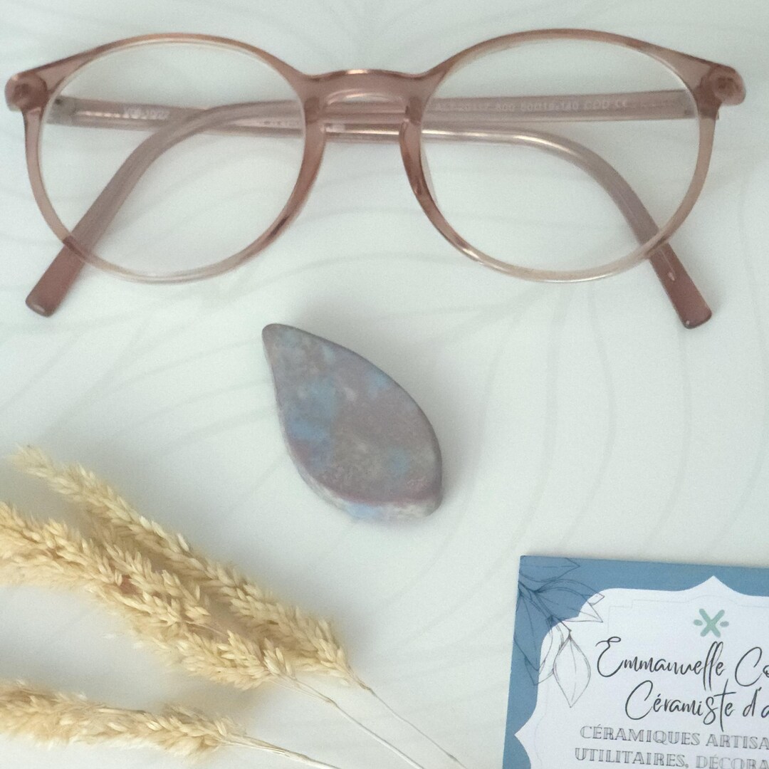 Stoneware Worry Stone With Colored Slip - Stress Relief Stone - Unique ...