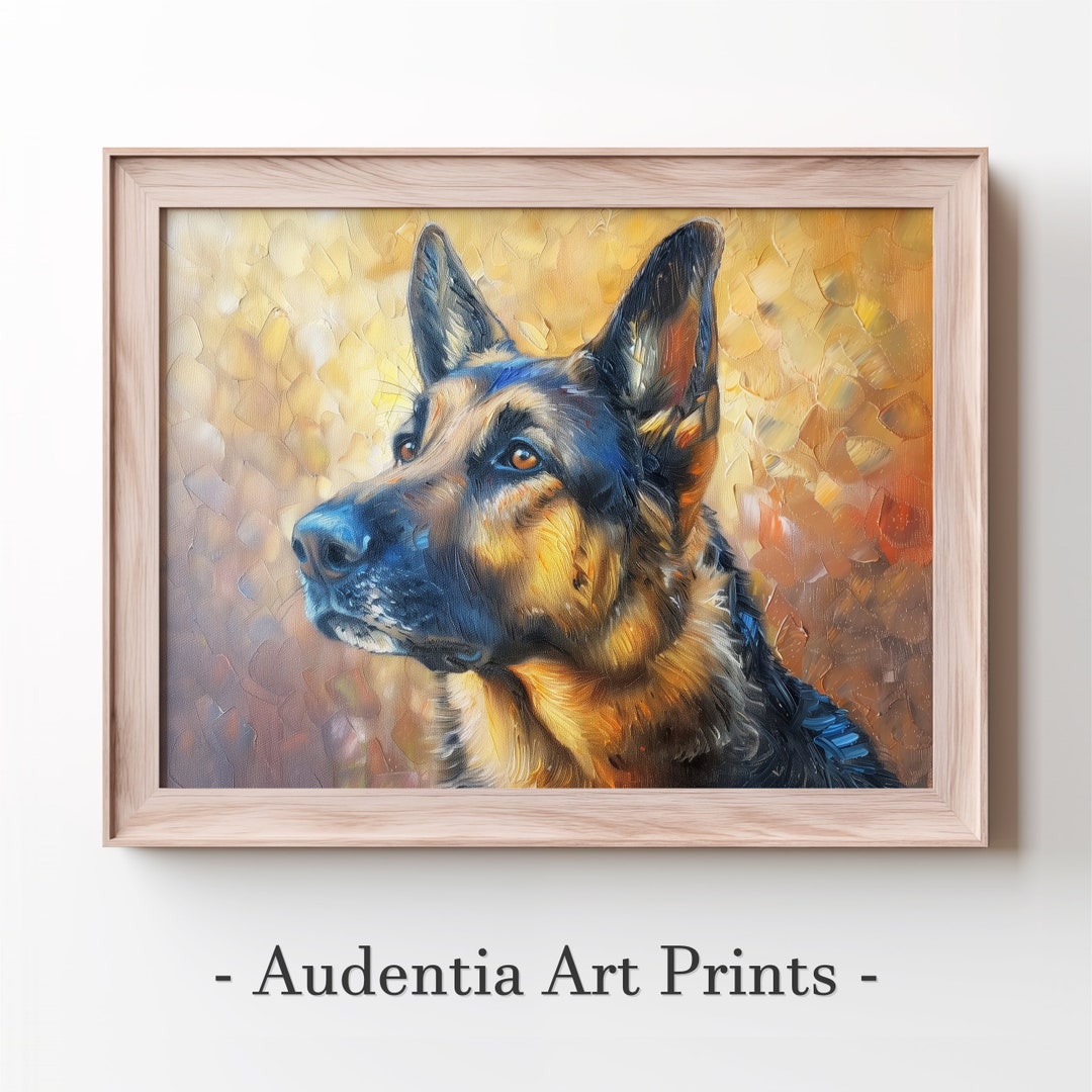 Printable German Shepherd Wall Art - Etsy