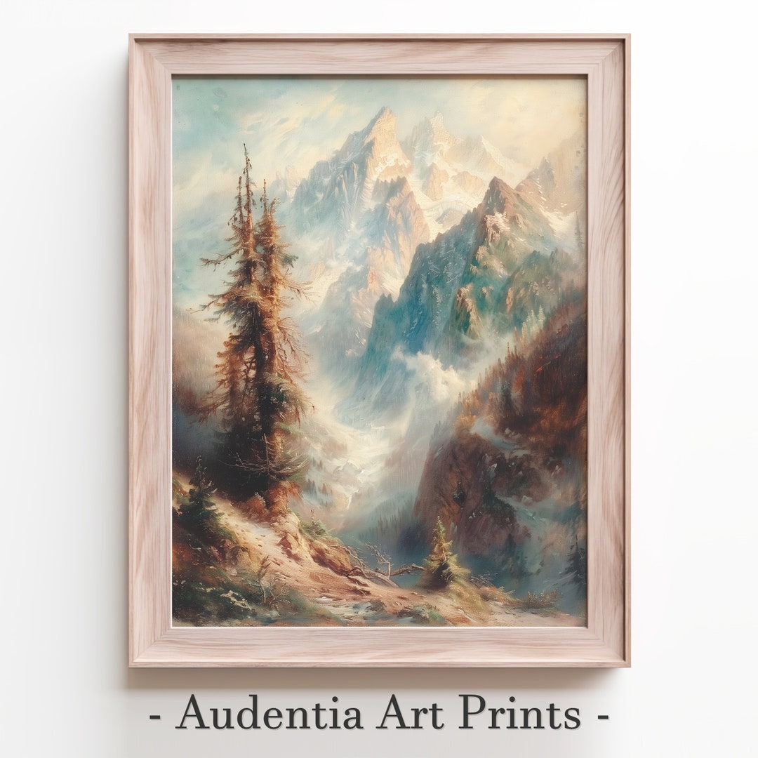 Printed Majestic Mountain View Wall Art Poster - Etsy